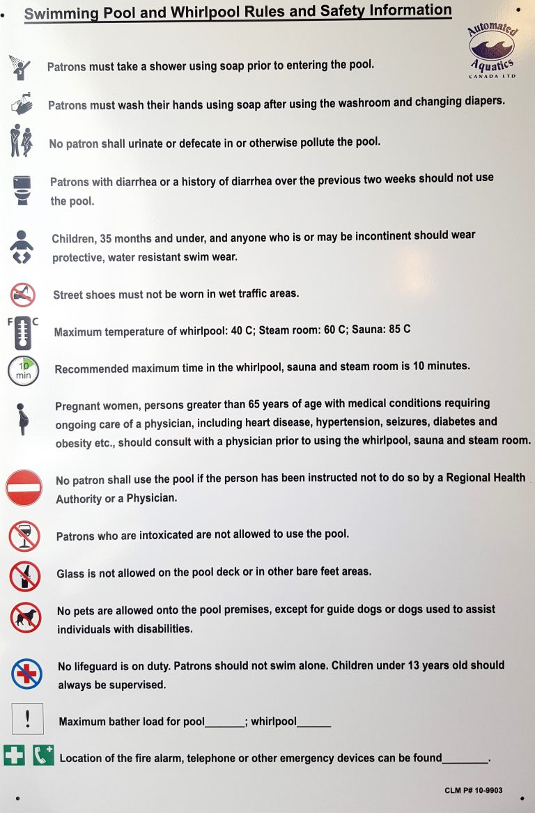 Pool Rules Signs | Automated Aquatics